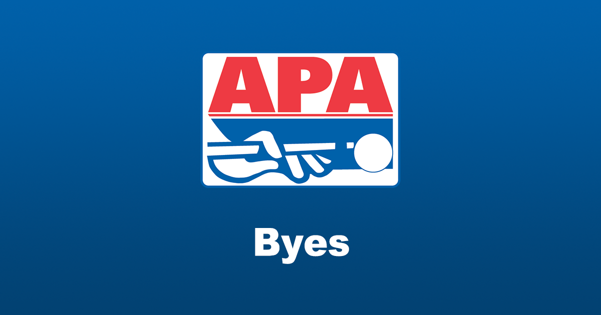 Byes - Pool Rules for APA League Play