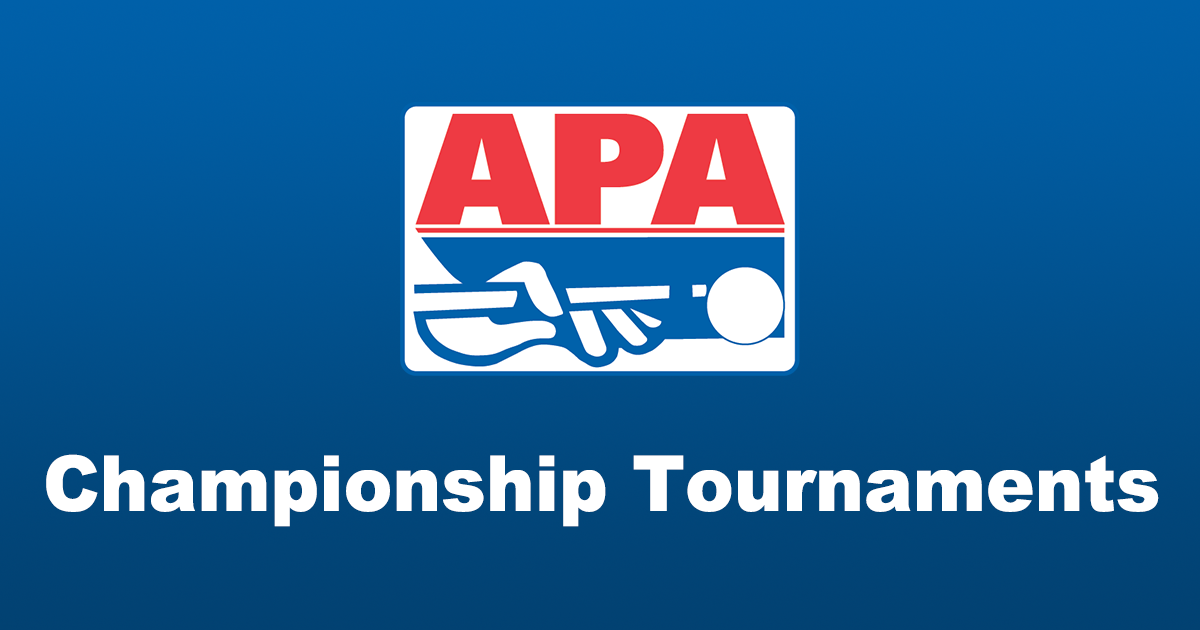Championship Tournaments - Pool Rules for APA League Play