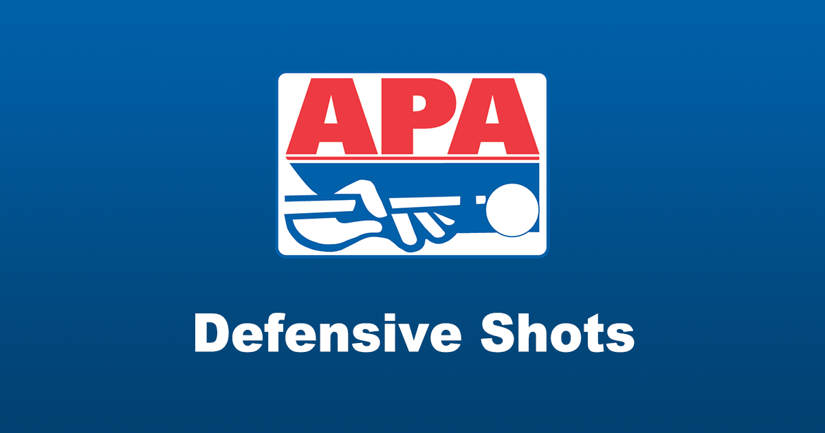 Defensive Shots - Pool Rules for APA League Play