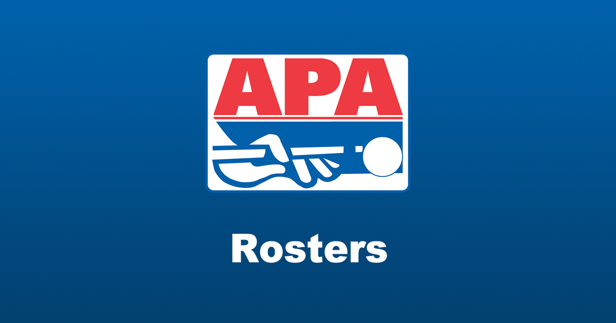 Rosters - Pool Rules for APA League Play