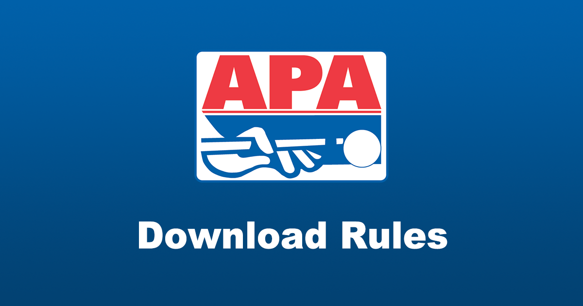 Download - Pool Rules for APA League Play
